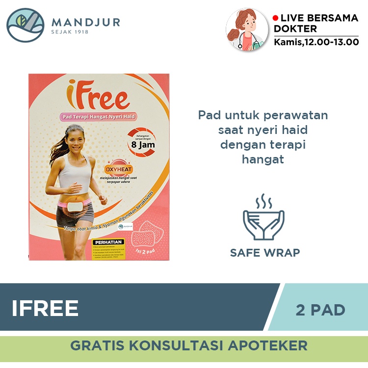 Jual IFree Pad Terapi Hangat Nyeri Haid - Formulasi Oxyheat tahan ...