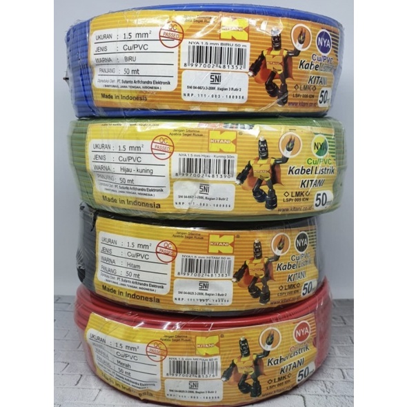 Jual Kabel NYA Kitani 1,5mm / 50 meter | Shopee Indonesia