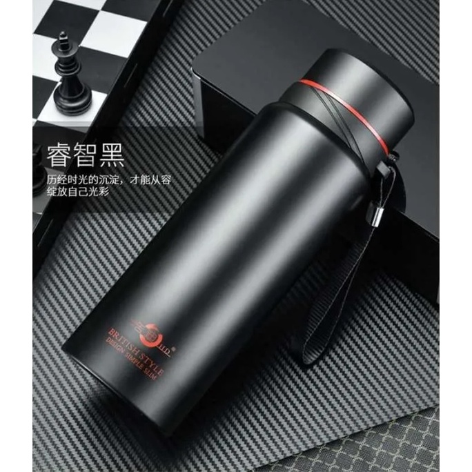 Jual Botol Minum Thermos Hitam Stainless Steel 800ml Termos Tumbler ...