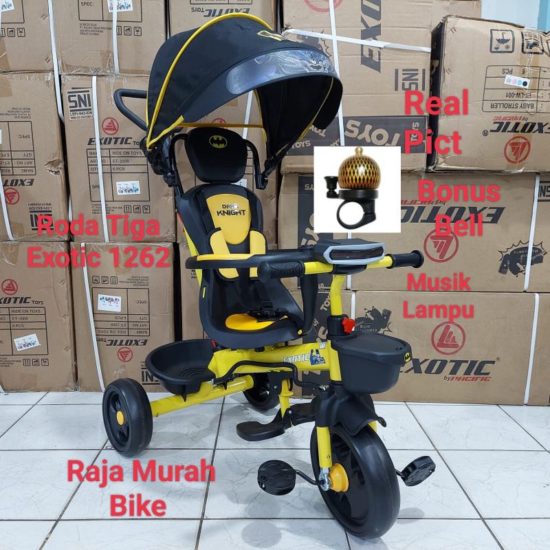 Jual Sepeda Anak Roda Tiga Exotic ET-1262 Batman Sepeda Stroller Roda ...