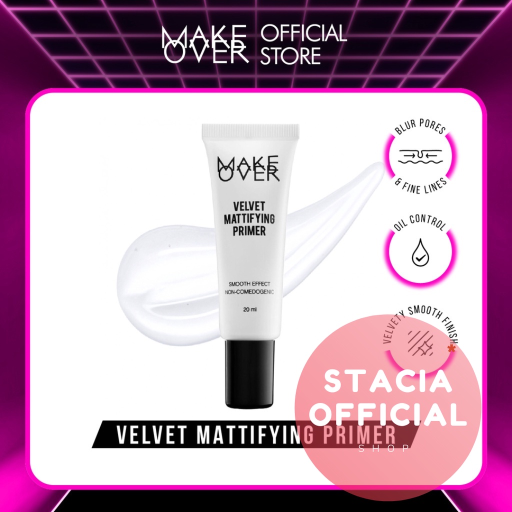 Jual MAKE OVER Velvet Mattifying Primer 20 ml | MakeOver Makeup Primer ...