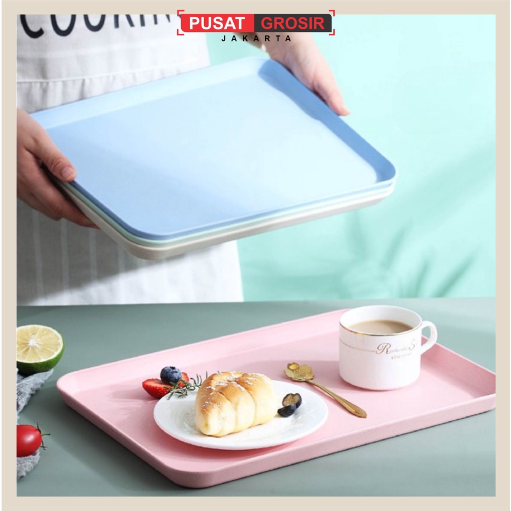 Jual GO-N01 Nampan Plastik Ukuran Besar/Kecil || Kotak Wadah Saji ...