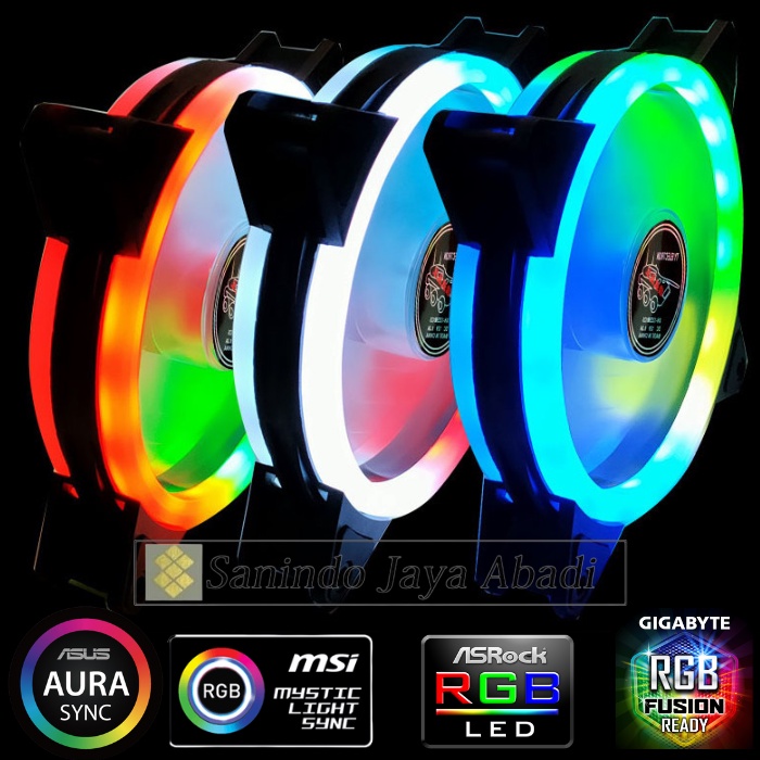 Jual Fan Casing ARGB Single Fan untuk CPU / Casing Fan 12cm Sinkron ...