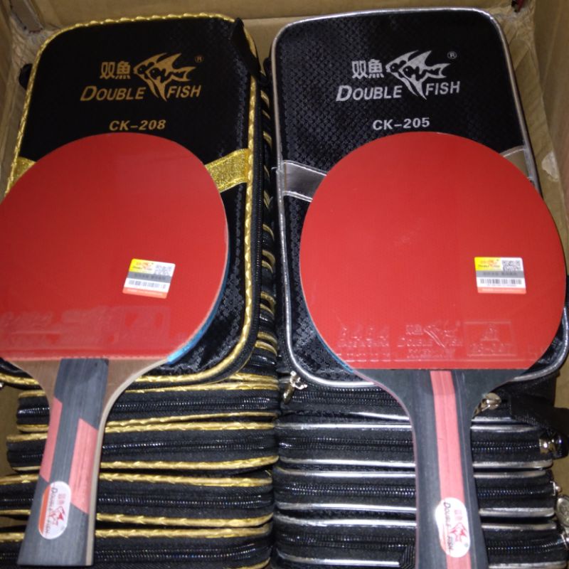 Jual Bet Tenis Meja Double fish karet lembut dengan berat sedang | Shopee Indonesia