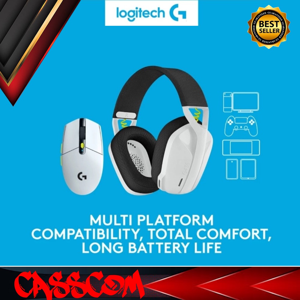 Jual LOGITECH Wireless Headset Mouse Gaming Combo (G304 SE + G435 SE ...