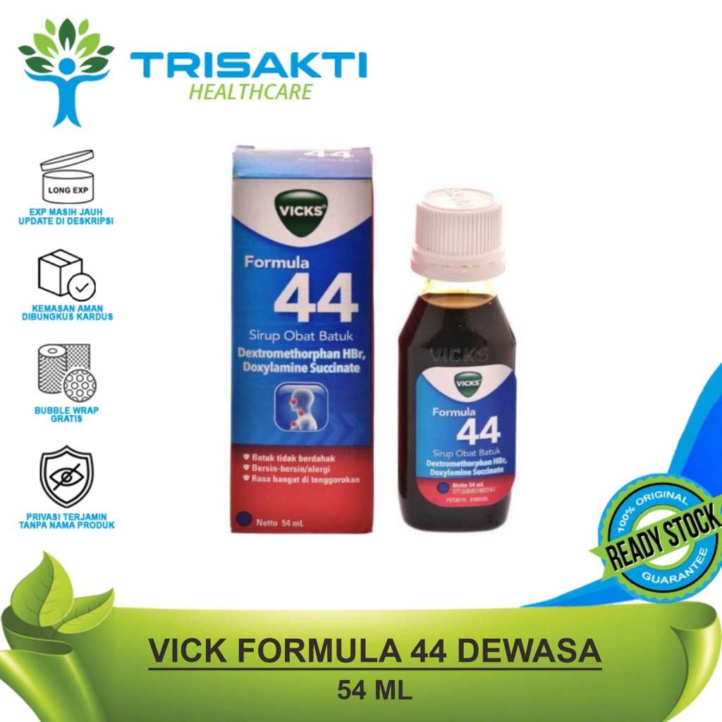 Jual Vicks Formula 44 Dewasa 54 ml Untuk Meredakan Batuk | Shopee Indonesia