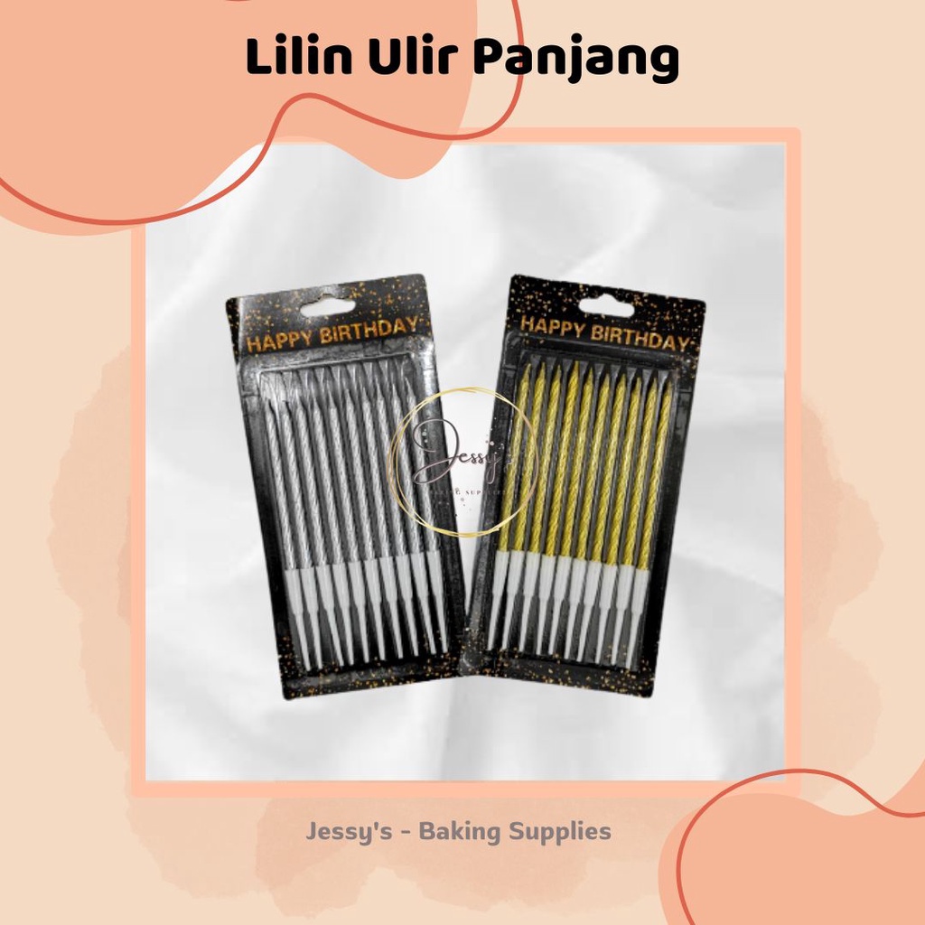 Jual Lilin Ulir Panjang Gold,Silver,Lilin Kue Ulang Tahun,Lilin Ulang ...