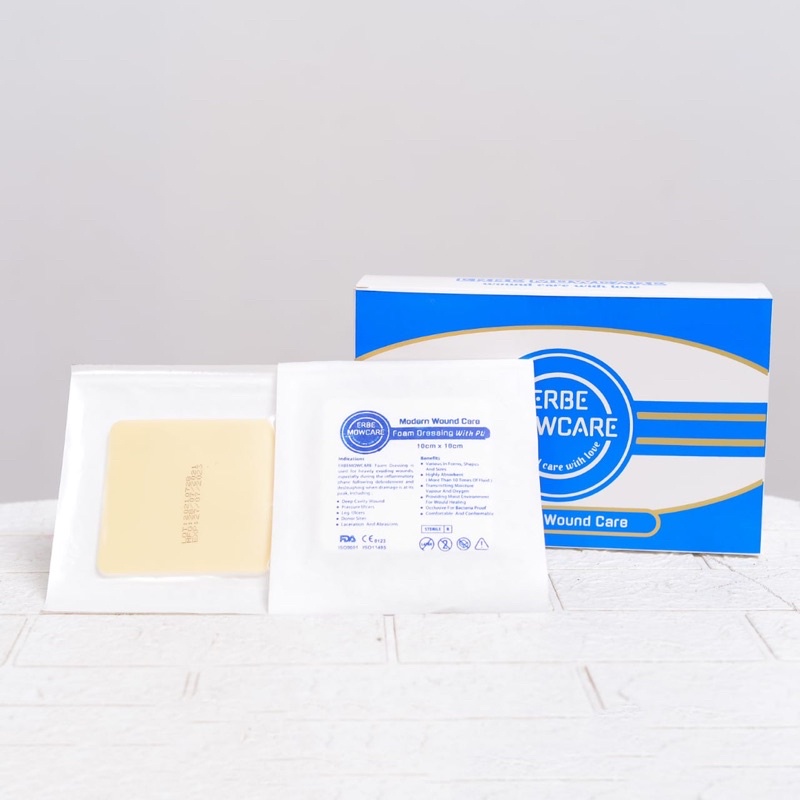 Jual foam dressing with PU ukuran 10 x 10 erbemowcare , Foam dressing ...