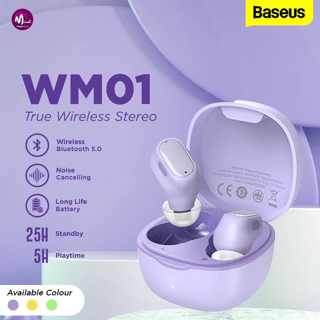 Jual Baseus - TWS - Encok WM01 Earbuds | Shopee Indonesia