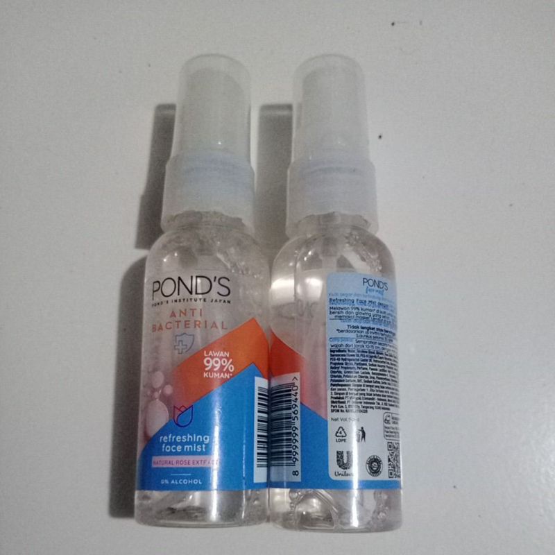 Jual ponds anti bacterial face mist spray 50ml | Shopee Indonesia