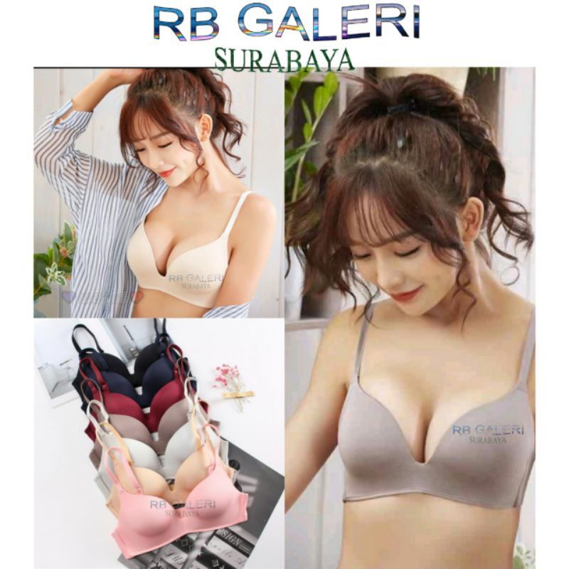 Jual Pakaian Dalam Wanita Bra Sport BH Push Up Tanpa Kawat One Piece RB | Shopee Indonesia