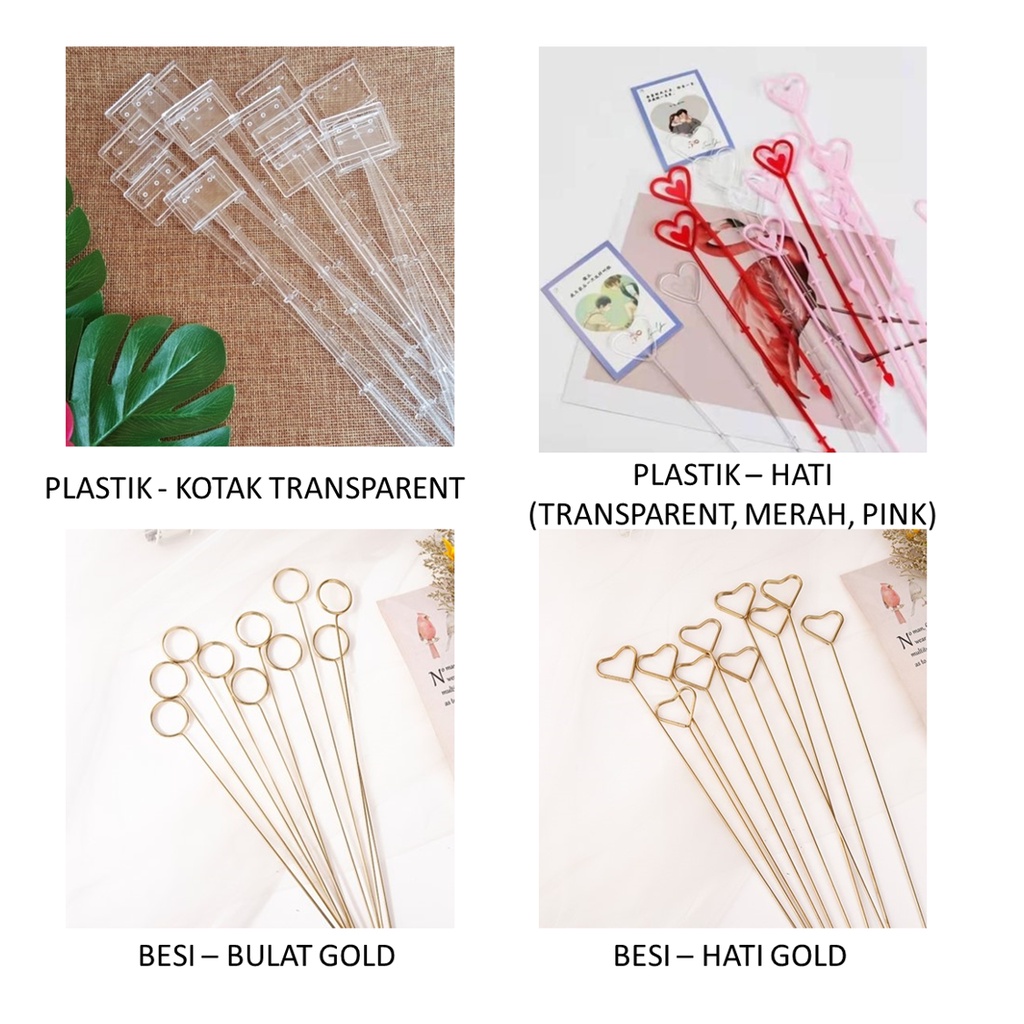 Jual Stick Card Holder / Greeting Card Holder GOLD dan CLEAR | Shopee ...