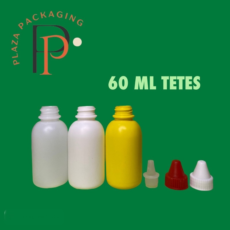 Jual BOTOL 60 ML TETES HDPE (Natural, Putih, Kuning) | Shopee Indonesia