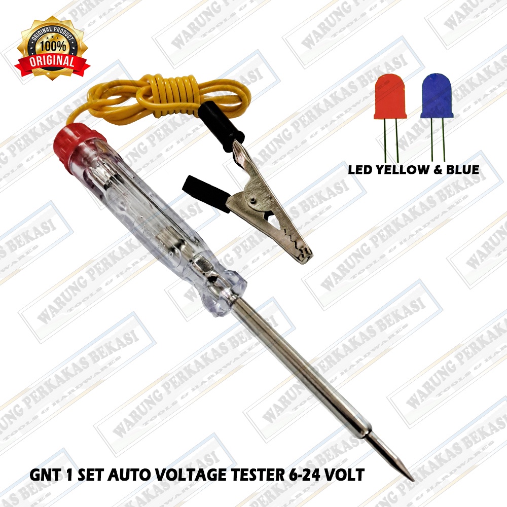 Jual GNT LED Auto Voltage Tester Tespen Kabel Listrik DC Alat Tes ...