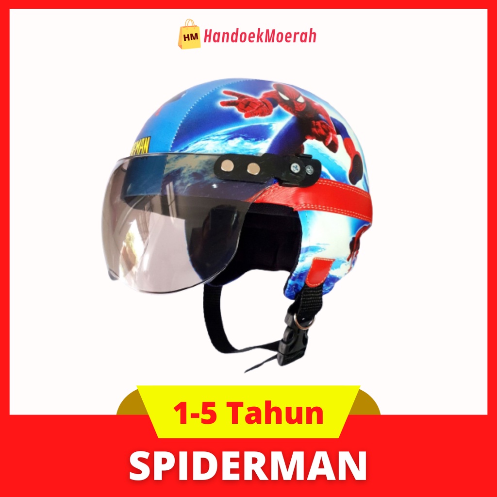 Jual Helm Anak SPECIAL RETRO SPIDERMAN Murah / Helmet Non SNI / Helm ...