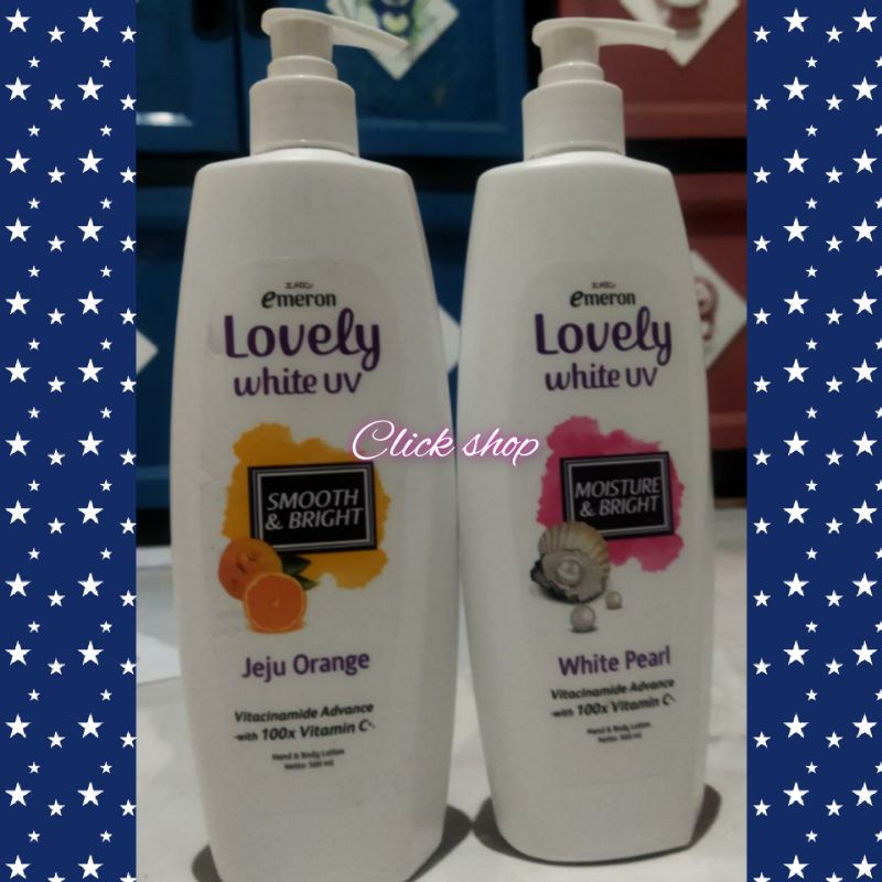 Jual EMERON LOVELY WHITE UV HANDBODY LOTION 500ML | Shopee Indonesia