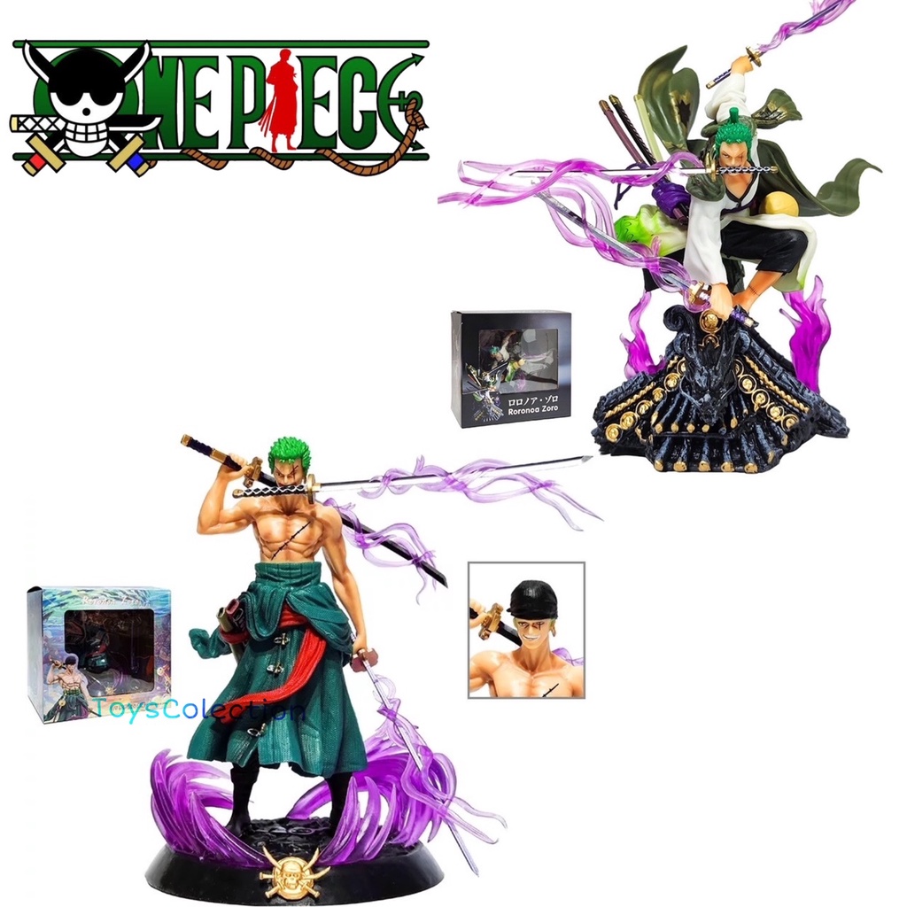 Jual ACTION FIGURE ONE PIECE RORONOA ZORO THREE SWORD KIMONO BATTLE ...