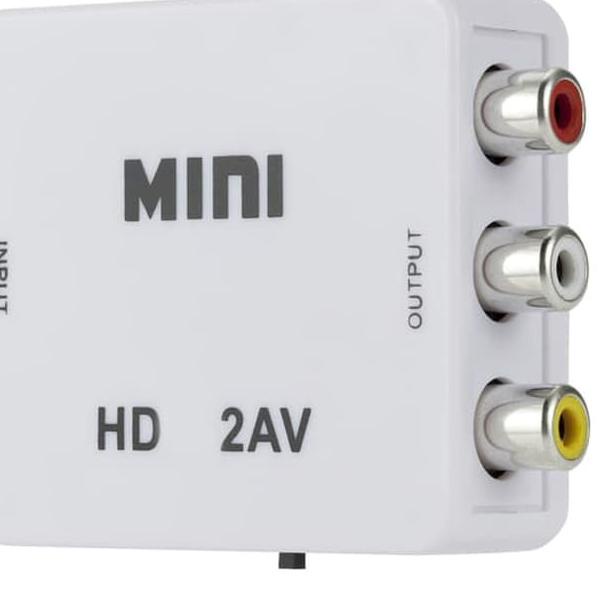 Jual HDMI 2AV HDMI to AV / RCA converter Adapter Box | Shopee Indonesia