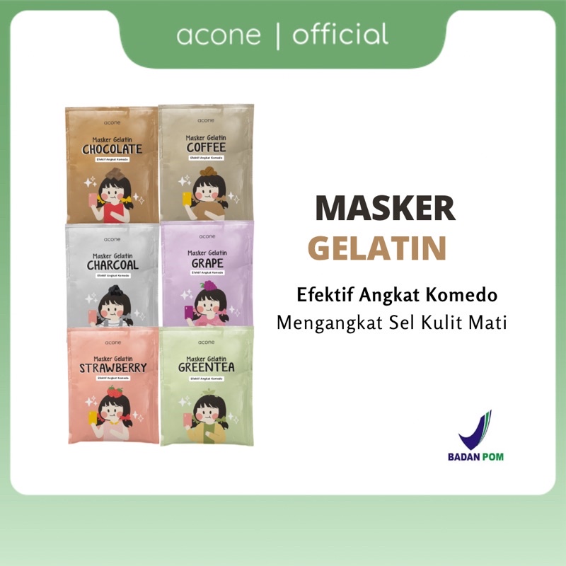 Jual Acone No.1 Masker Gelatin Premium - Efektif Angkat Komedo | Shopee ...