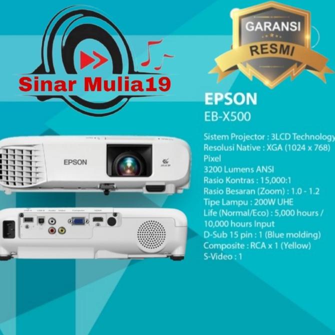 Jual Proyektor Epson 3Lcd Eb-X500 / Eb-X 500 / Eb-X 500 Xga 3600 Lumens | Shopee Indonesia
