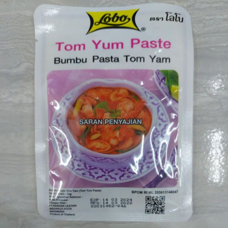 Jual LOBO BUMBU PASTA TOMYAM 30GRAM | Shopee Indonesia