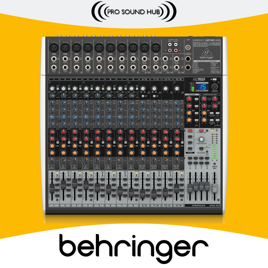 Jual Behringer X2442USB X 2442 USB Mixer Analog Audio 10 Channel Mic 10 ...