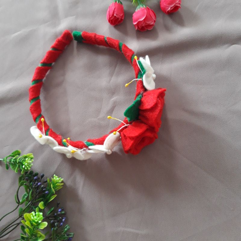 Jual bando bunga flanel edisi natal/bando flanel/bando bunga | Shopee ...