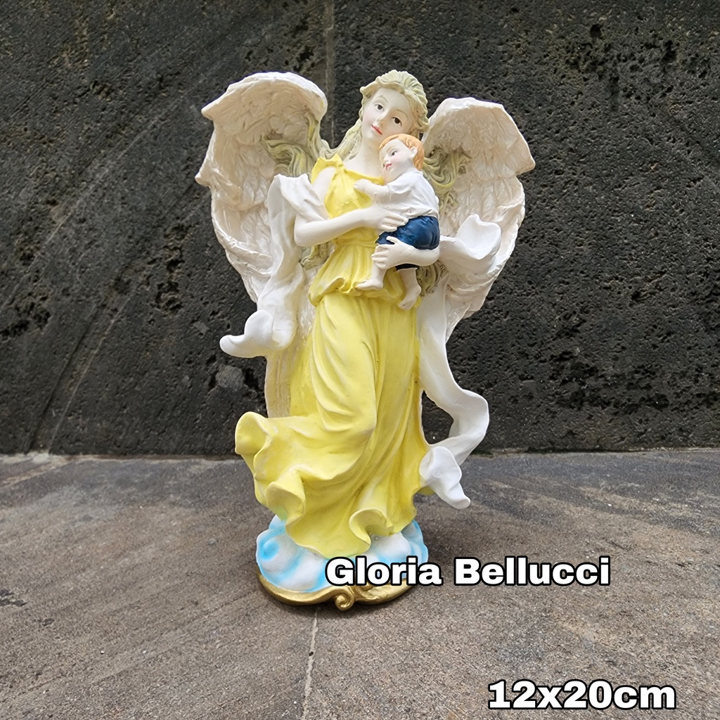 Jual patung angel gabriel kuning pajangan malaikat dekorasi rumah ...