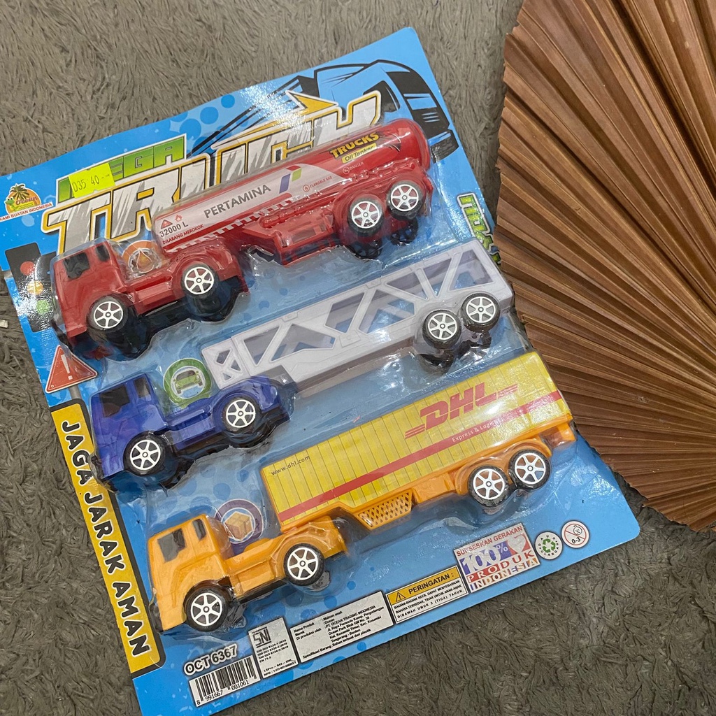 Jual Mainan Anak Mobil Truck Tanki / Mobil Truck Expedisi Set ISI 3 PCS ...