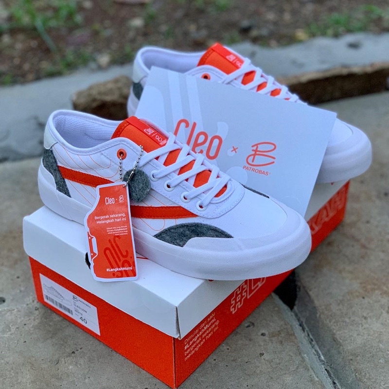Jual Patrobas x Cleo Low / High White Original Limited | Shopee Indonesia