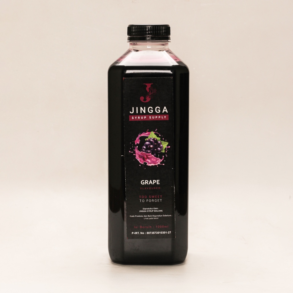 Jual JINGGA Grape Syrup 1000 ml - Sirup Anggur Untuk Mocktail Cocktail ...