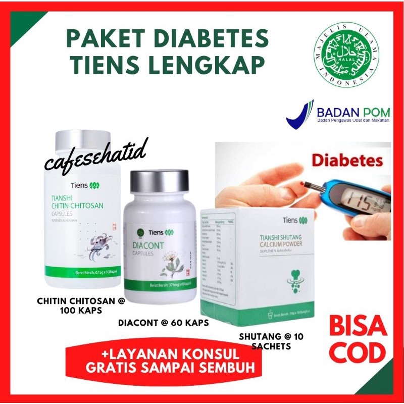 Jual Paket Obat Diabetes Tiens lengkap | Diabetes basah dan kering ...