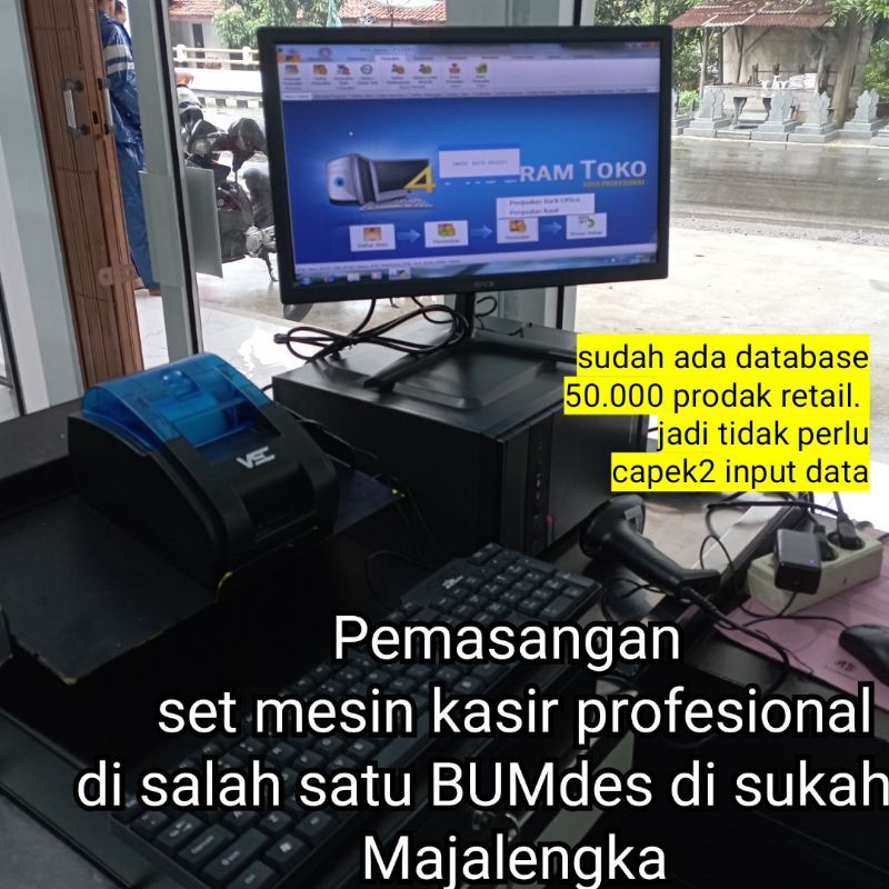 Jual Paket mesin kasir komputer MONITOR 19 inch lengkap siap pakai dengan aplikasi kasir ...