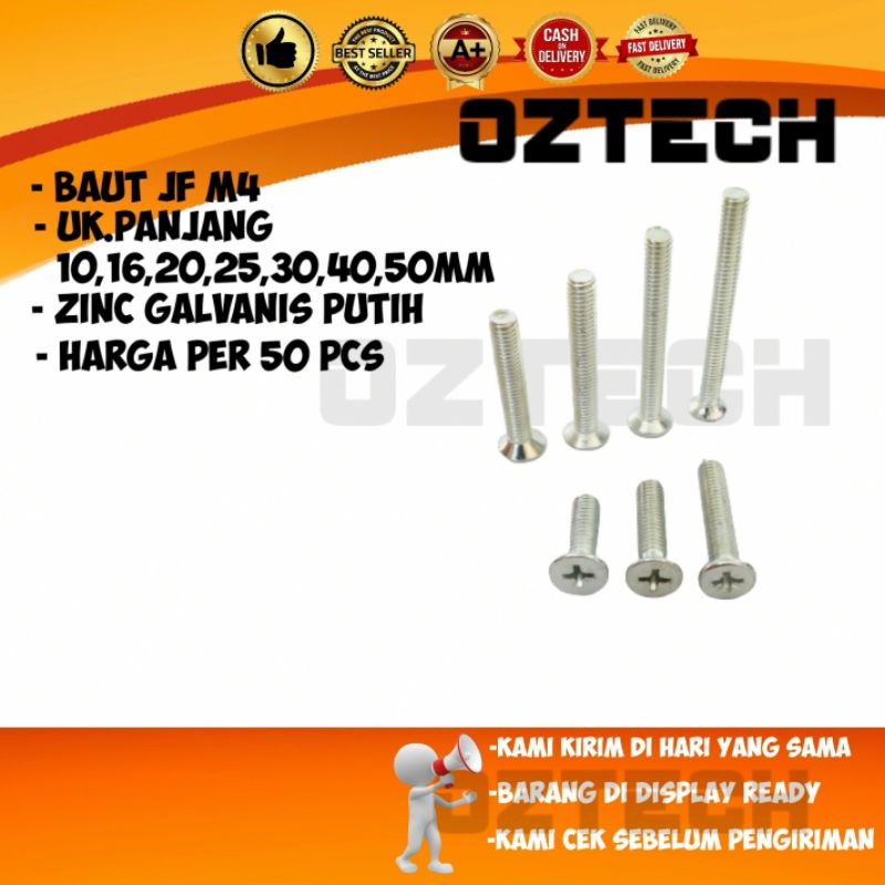 Jual Baut JF / Sekrup flat / skrup machine screw / mur jf galvanis ...