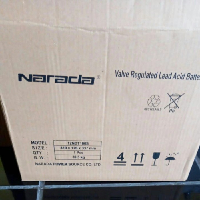 Jual Battery Aki Kering VRLA Valve Regulated Lead Acid 12V 100Ah Narada | Shopee Indonesia