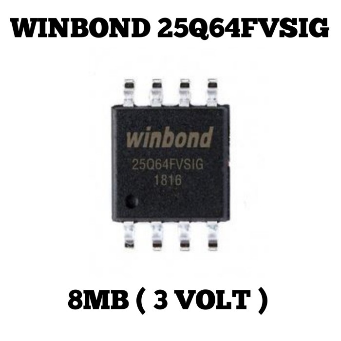 Jual IC Flash 8Mb Winbond 25Q64 25Q64FVSIG | Shopee Indonesia