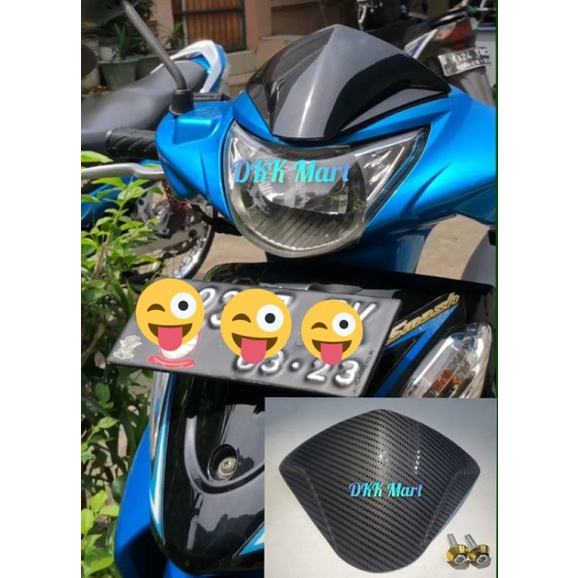 Jual VISOR SUZUKI SMASH 110 FI CARBON PLUS BAUT WINDSHIELD SUZUKI SMASH ...