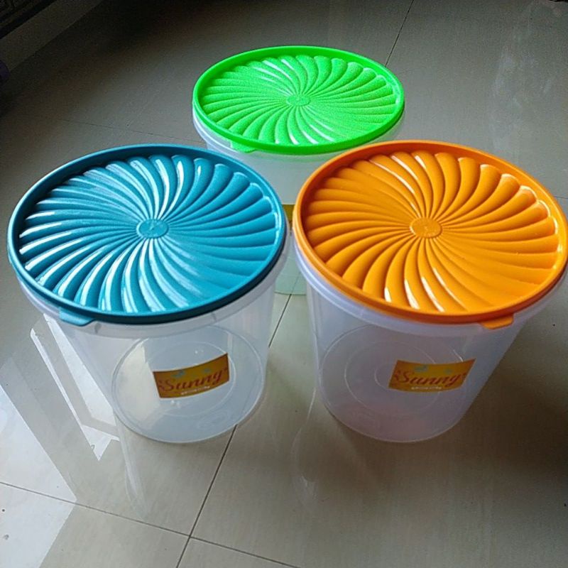 Jual Toples plastik 5 liter ukuran diameter+-20 cm, toples kerupuk ...