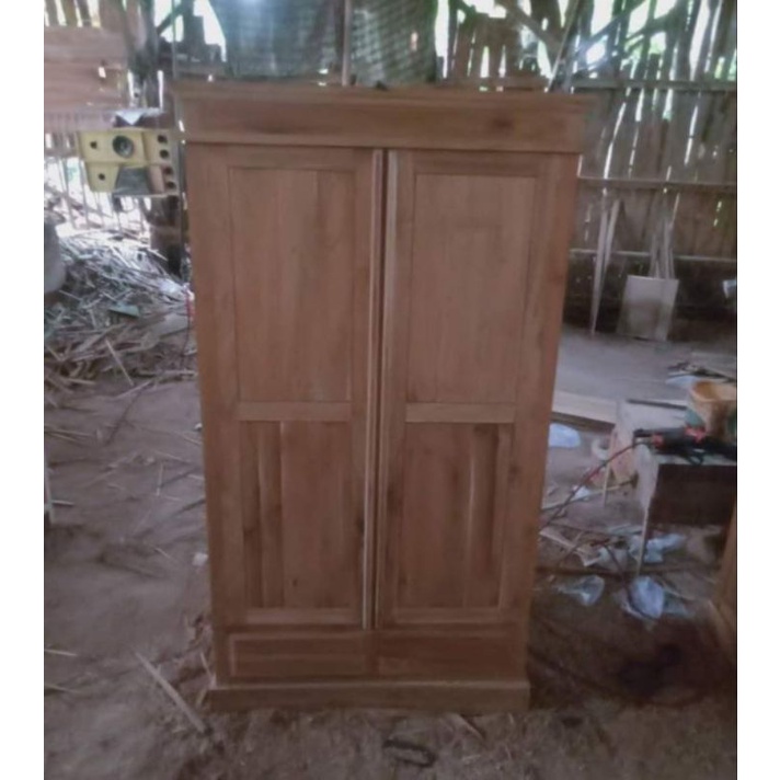 Jual Lemari / Almari Pakaian Minimalis Jati pintu 2, Almari kos, Almari ...
