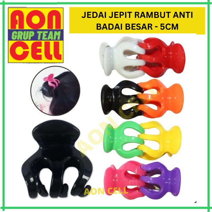 Jual jedai besar 5 cm jepitan rambut gigi 3 besar 5cm ANTI BADAI | Shopee Indonesia