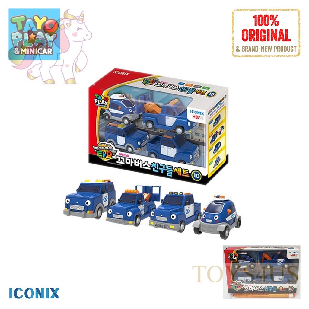 Jual Toys4Us - Iconix Tayo The Little Bus Play Minicar Bus Set 10th ...
