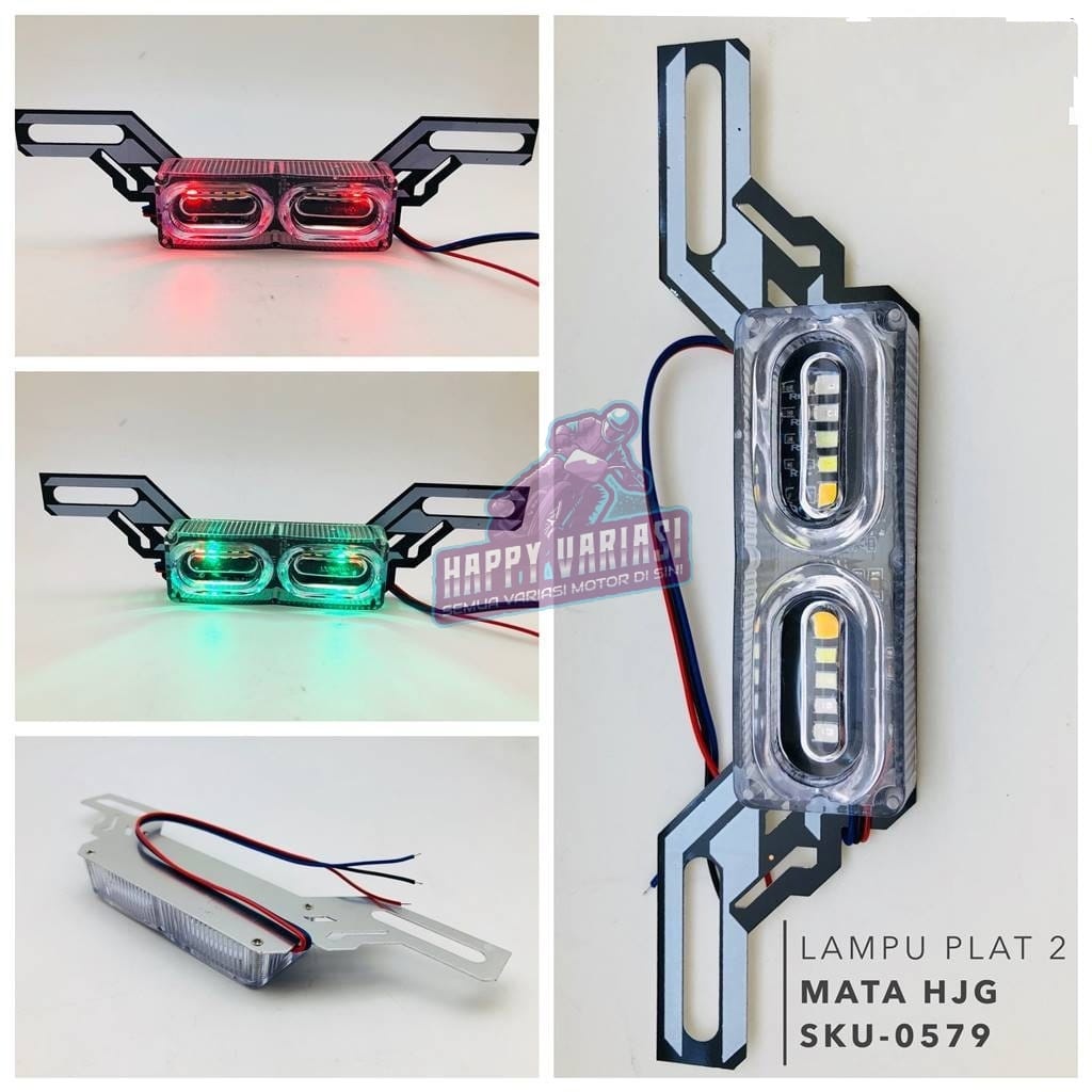 Jual LAMPU LED BRECKET PLAT NOMOR 2 MATA MOTOR Lampu Led Stop Variasi ...