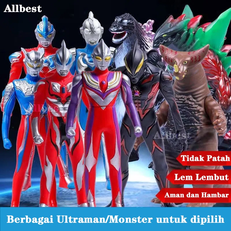Jual Ultraman Z Action Figures with Movable Waist and Shoulder Joints 13cm Soft Rubber Doll ...