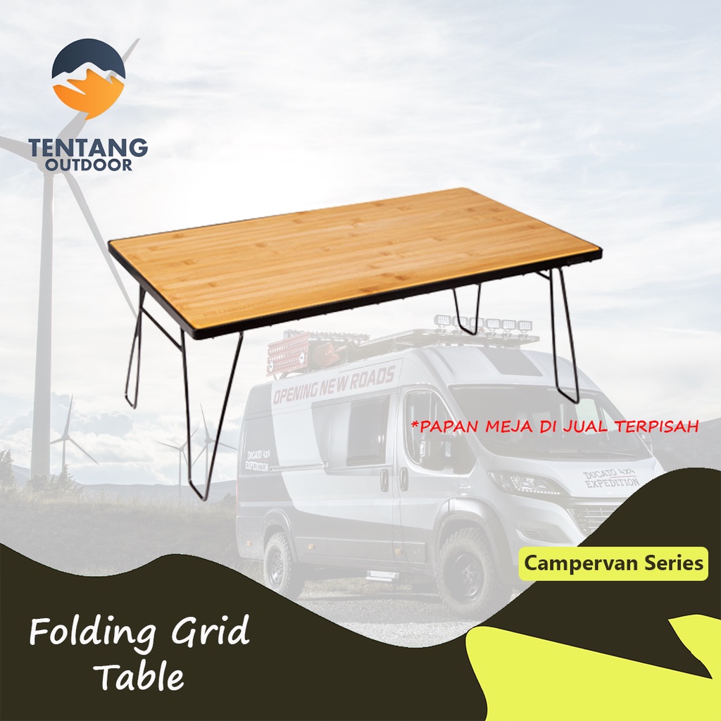 Jual Meja Lipat Papan Kayu Portable Table Camping Outdoor Mesh Drain ...