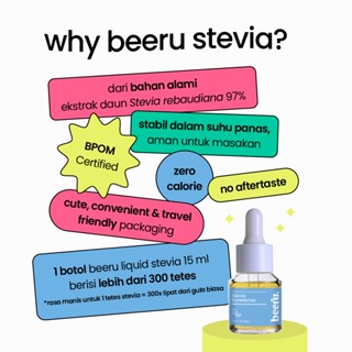 Jual Beeru Stevia Natural Sweetener - 15mL | Shopee Indonesia