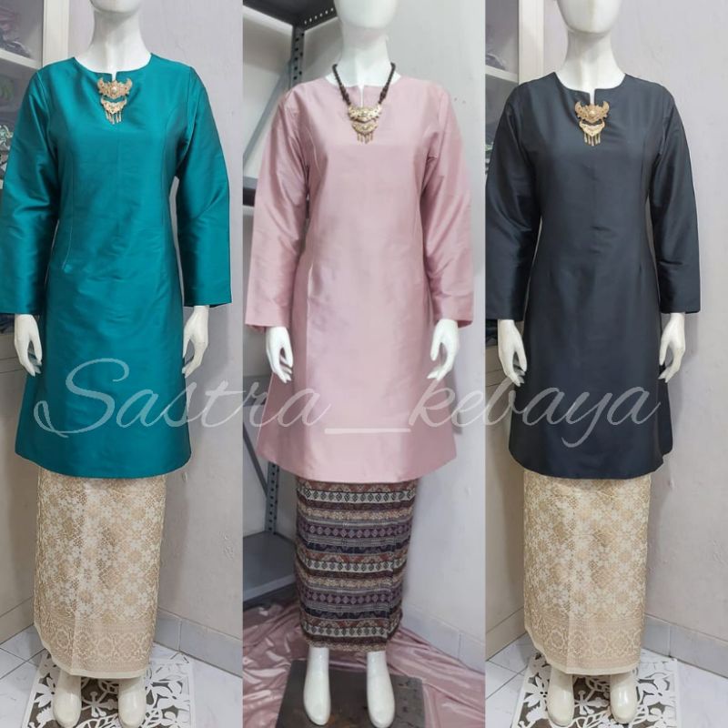 Jual SK-ATASAN KEBAYA KURUNG SITI NURBAYA - BAJU KURUNG TAFFETA POLOS - BAJU KURUNG TAFFETA ...