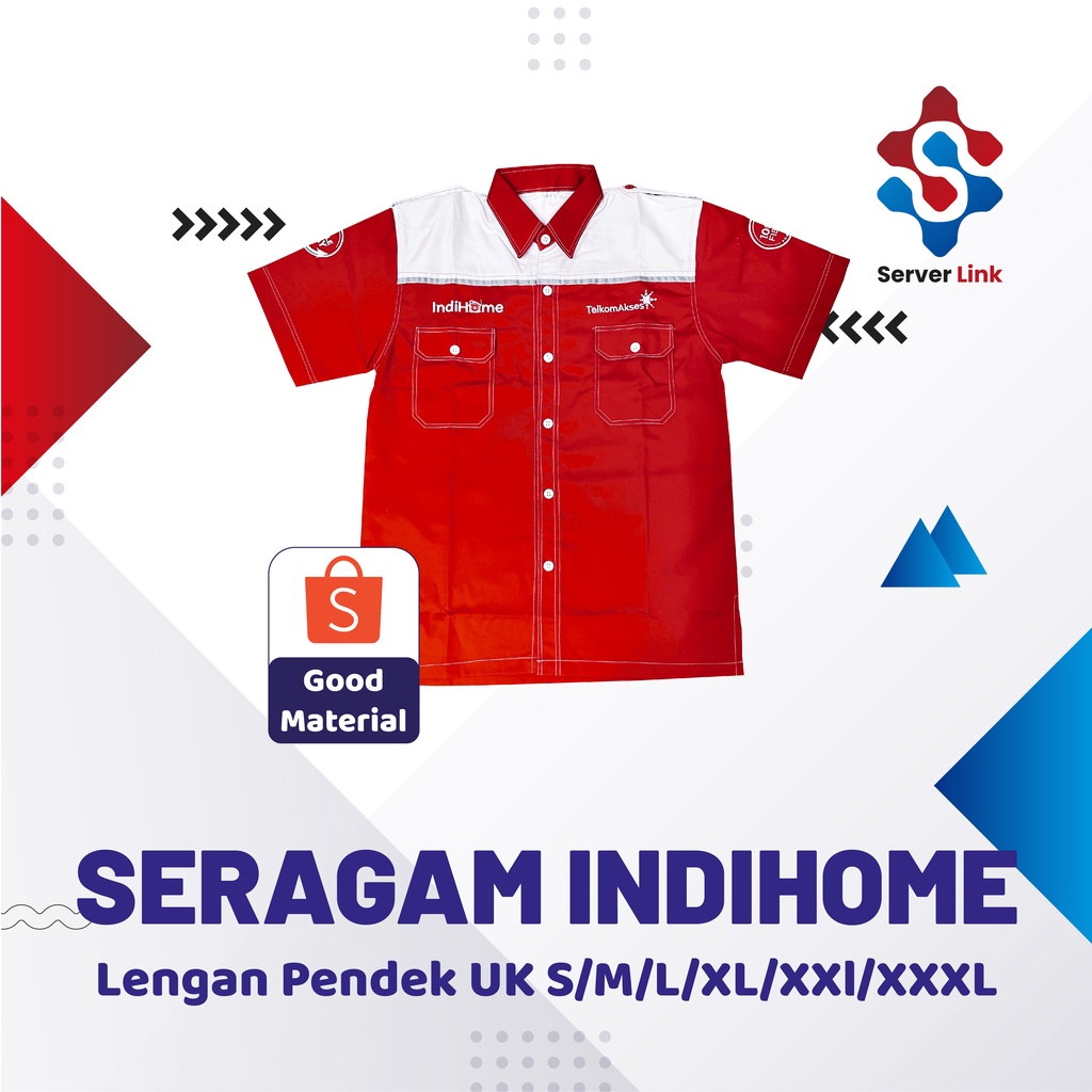 Jual Seragam Indihome Kemeja Lengan Pendek ukuran M Baju Seragam ...