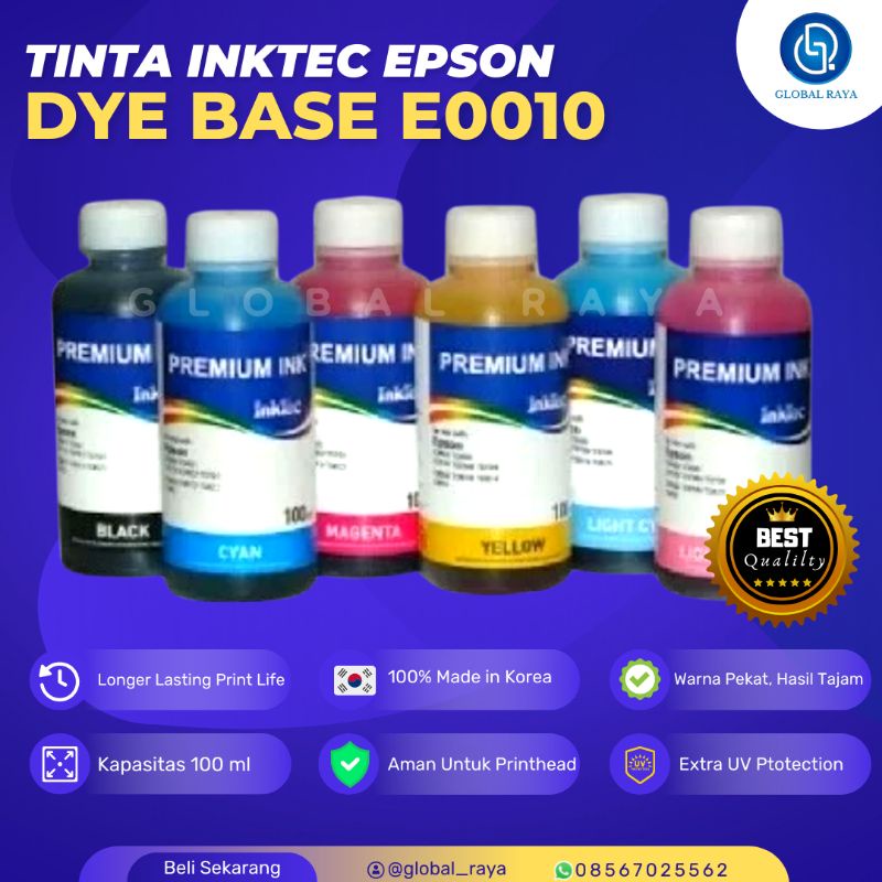 Jual TINTA REFILL INKTEC EPSON E0010-100ML FOR EPSON PRINTER | Shopee Indonesia