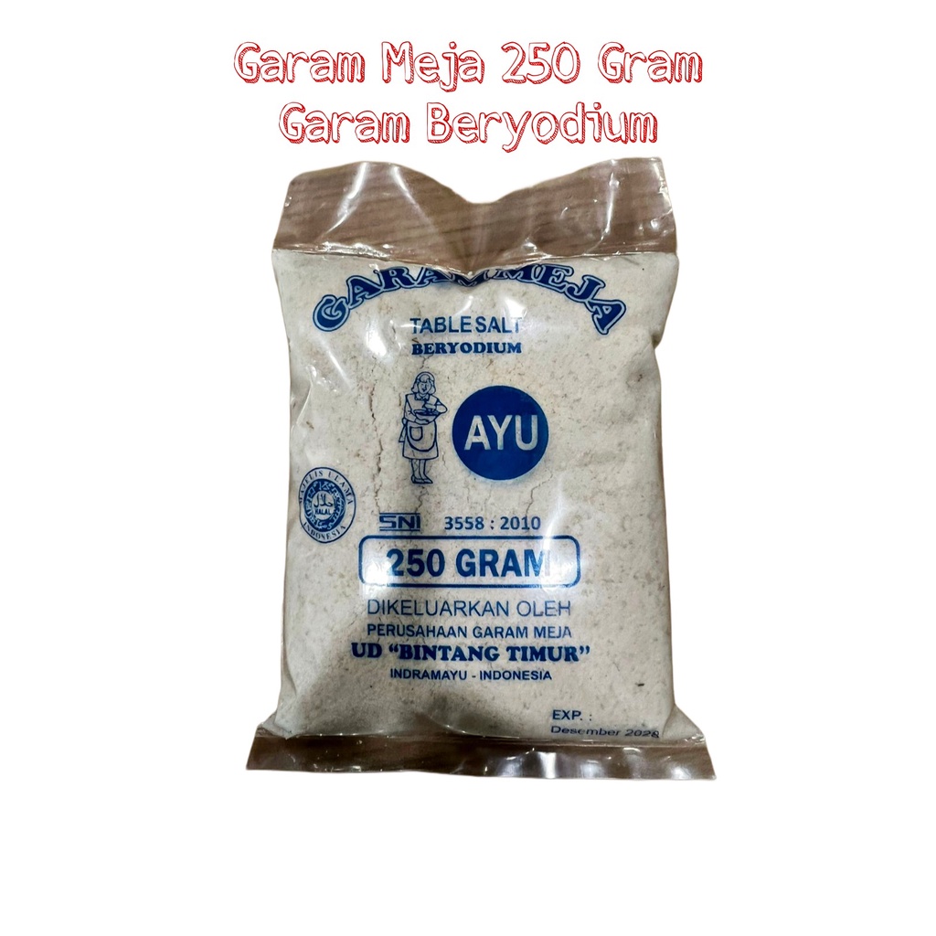 Jual GARAM DAPUR 250 GRAM GARAM BERYODIUM GARAM MURAH | Shopee Indonesia