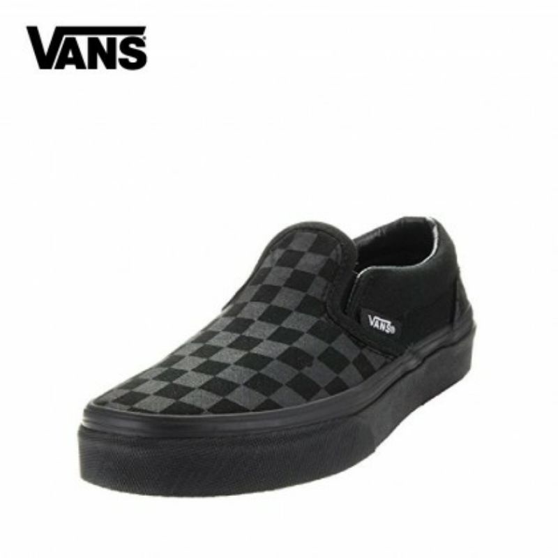 Jual Vans Slip On Checkerboard Mono Black Original | Shopee Indonesia